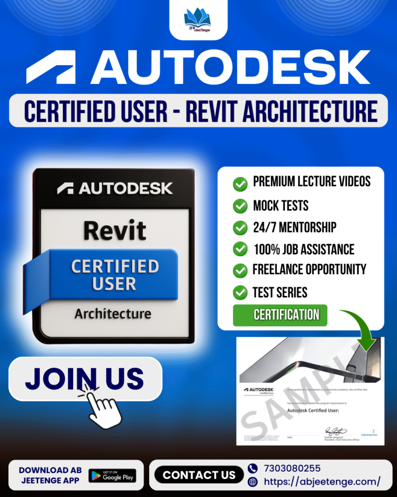 Autodesk Certified User - Revit Architecture - Welcome To Ab Jeetenge